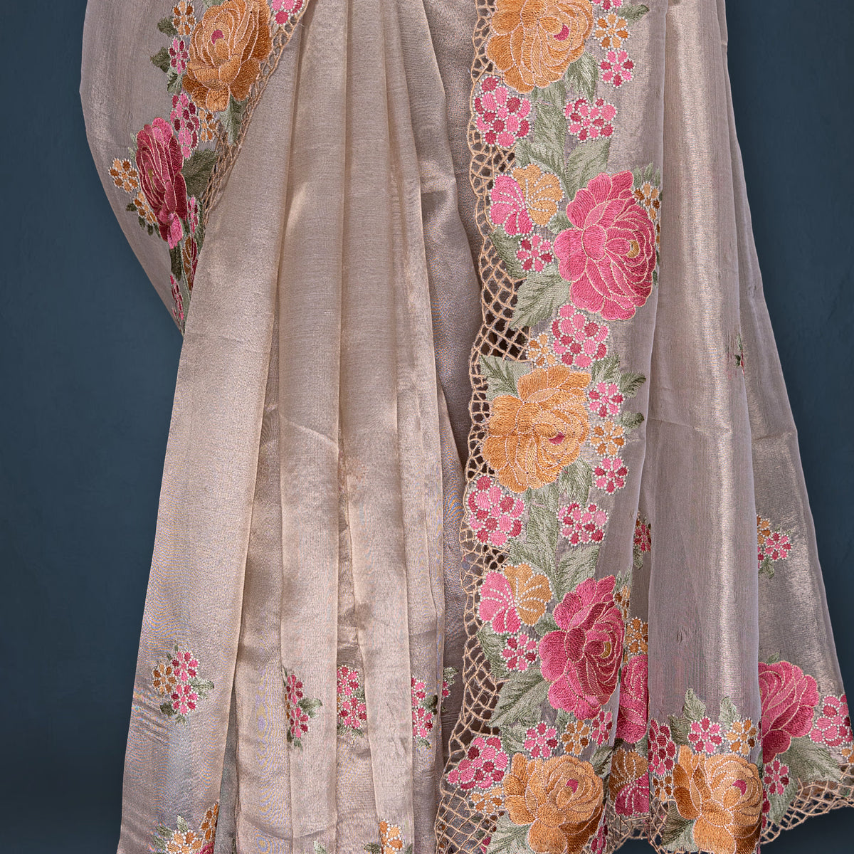Semi Tissue Cutwork – Ethnic Boutique