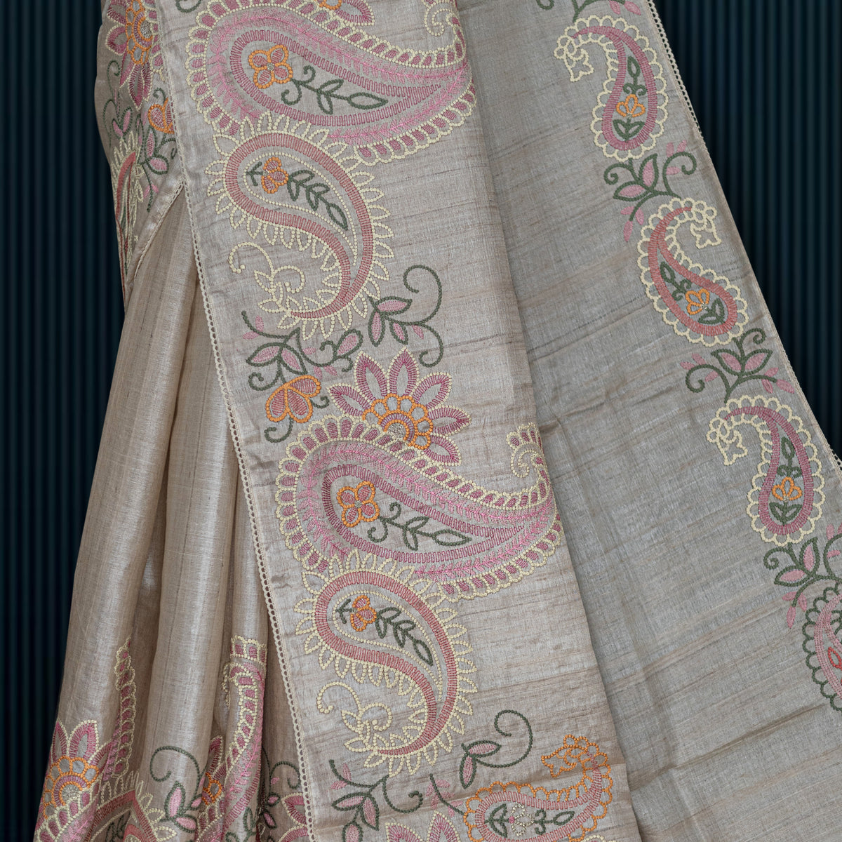 Tussar Machine Work – Ethnic Boutique